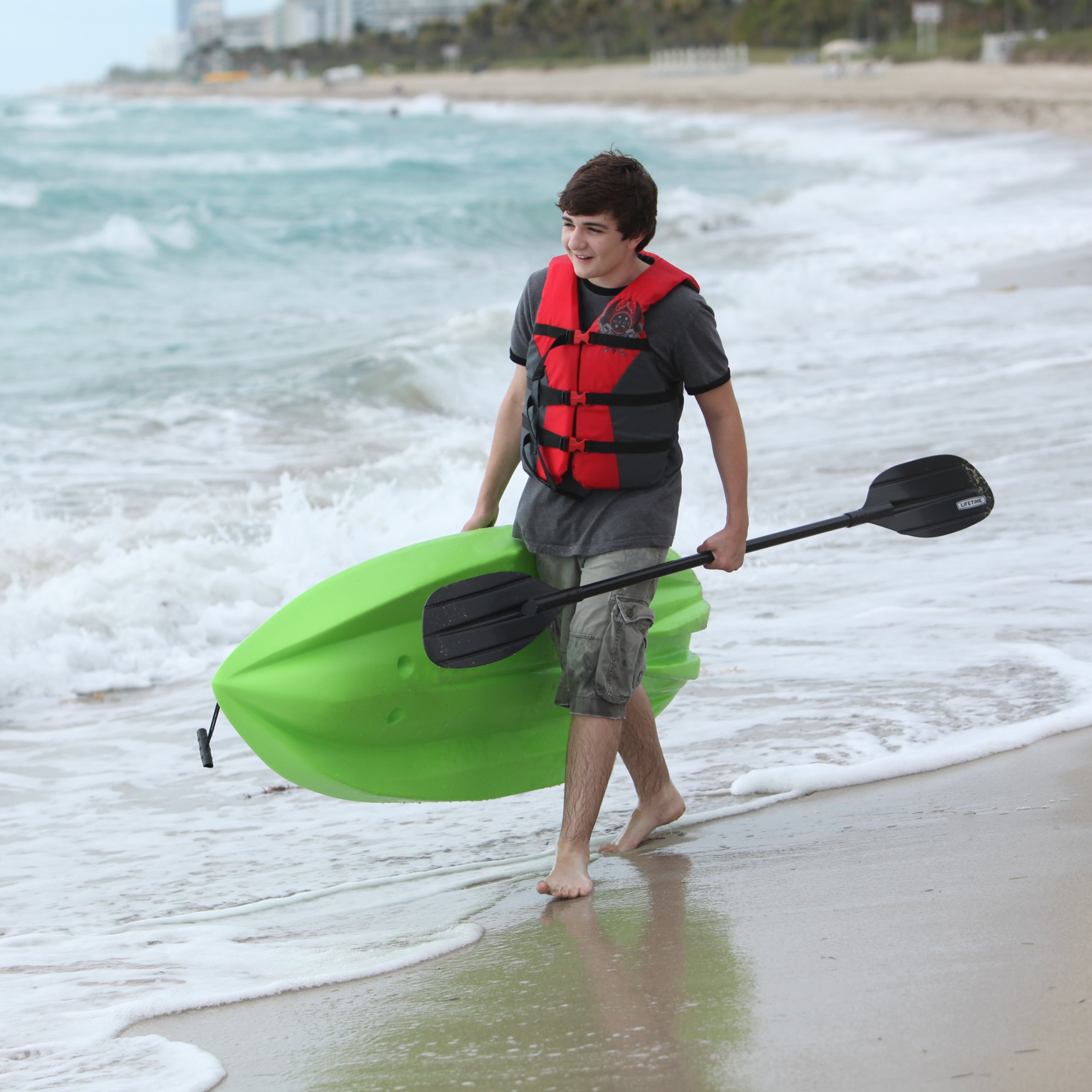 Lifetime Youth Wave Kayak with Paddle, 6 Feet, Green