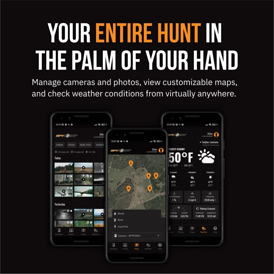 SPYPOINT LM2 Twin Pack Cellular Trail Camera - 20MP Photos, Infrared Game Night Vision Photos, 90' Flash Trail Camera & Detection Range + SD Cards (LM2-Nationwide)