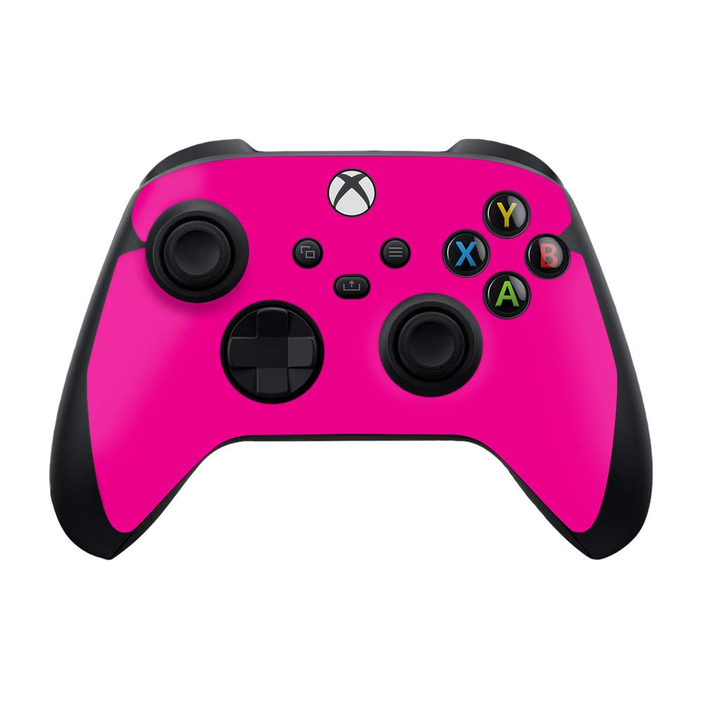 MIGHTY SKINS Skin Compatible with Xbox Series X and S Controller - Solid Hot Pink | Protective, Durable, and Unique Vinyl Decal wrap Cover | Easy to Apply and Change Styles | Made in The USA