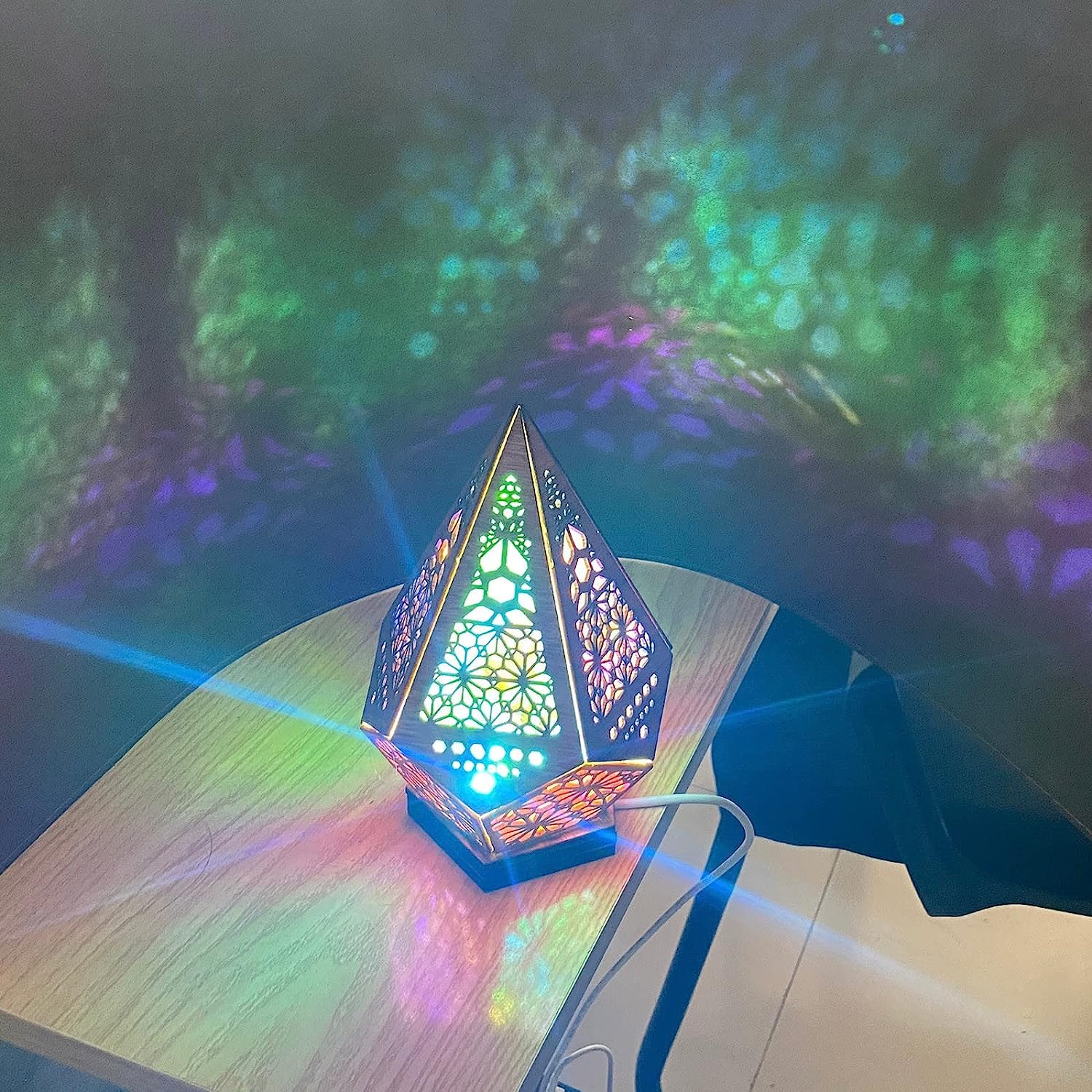Polar Star Large Floor Lamp,3D Projection Night Lights Bohemian Light Desk Lamp for Room Home Decorations