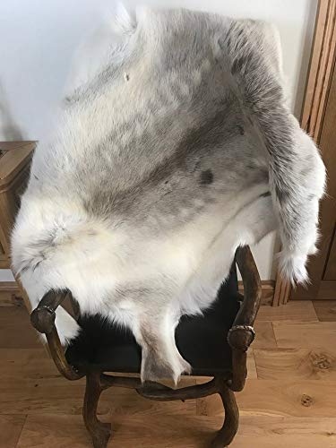 Lambland Grade A Luxury X-Large Reindeer Hide/Skin/Rug in Light Shade Natural Colors