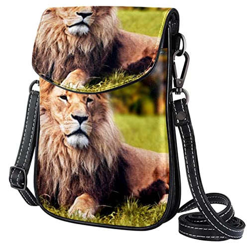 Small Crossbody Bag Lion Cell Phone Purse Wallet