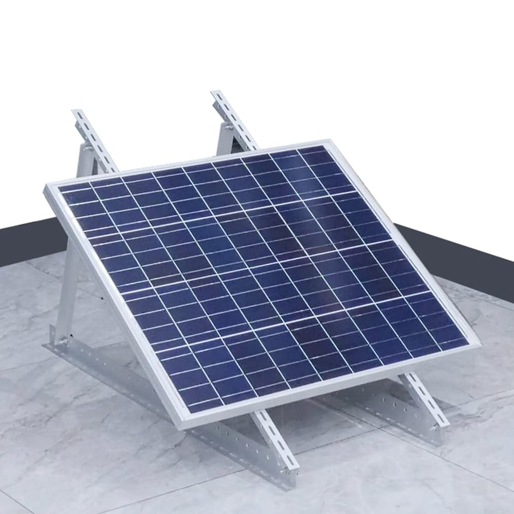 SUNMAK 28inch Adjustable Solar Panel Mount Brackets 0-90° Adjustable Solar Panel Tilt Mount Brackets for Solar Panels Installed on Any Flat Surface for RV, Roof, Boat, Any Off-Grid Systems