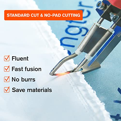 RONGTER Fabric Cutter Rope Cutter Utility Knife, Air Cooled Electric Hot Knife Foam Cutting Tool with Adjustable Power Blades for Cutting Belt Cloth