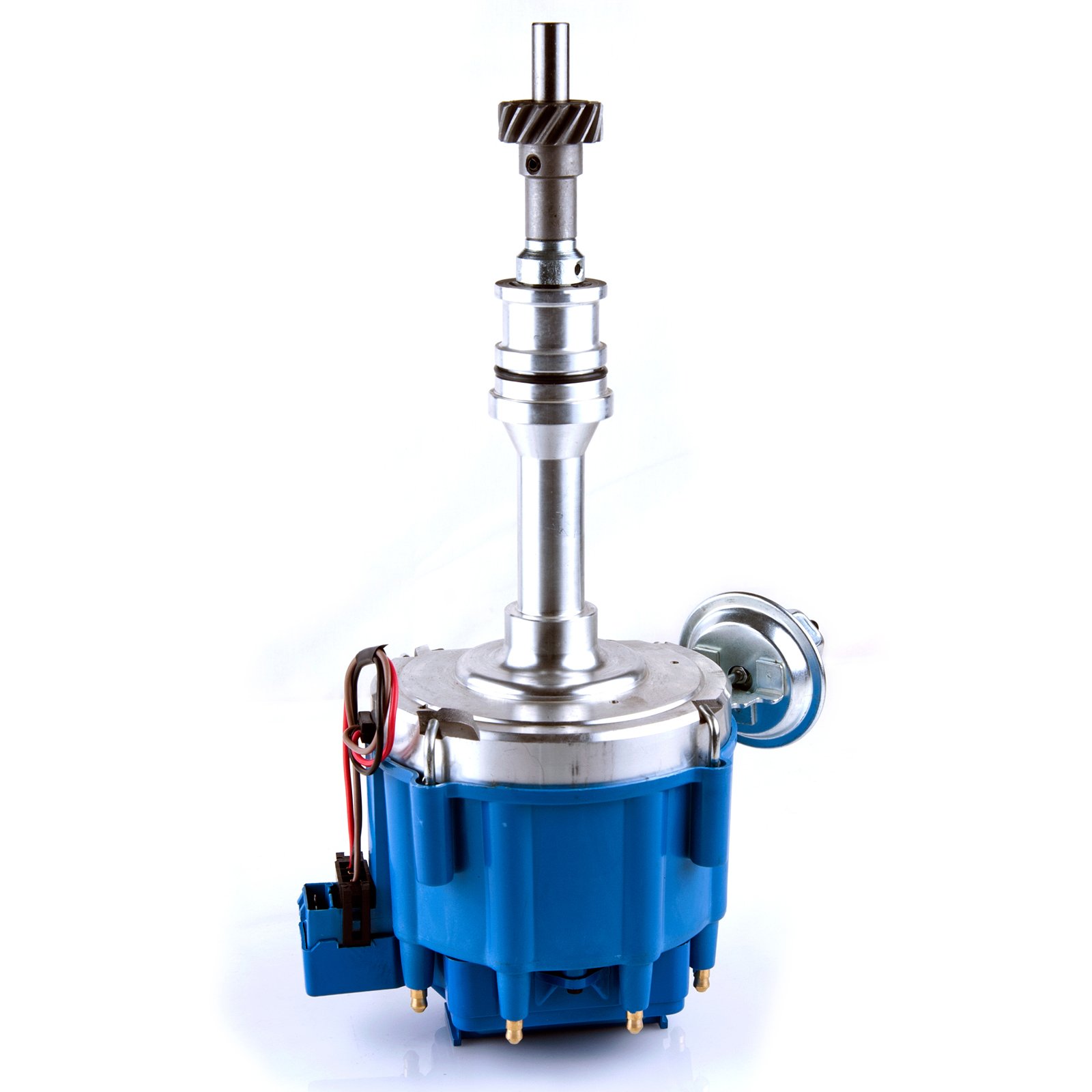 MAS Ignition Distributor w/Cap & Rotor compatible with Ford 351C 351M 400 429 460 HEI 65,000 Volt Coil KA-1046013 PE332U JM6506BL 351CBLHEI0 (BLUE)