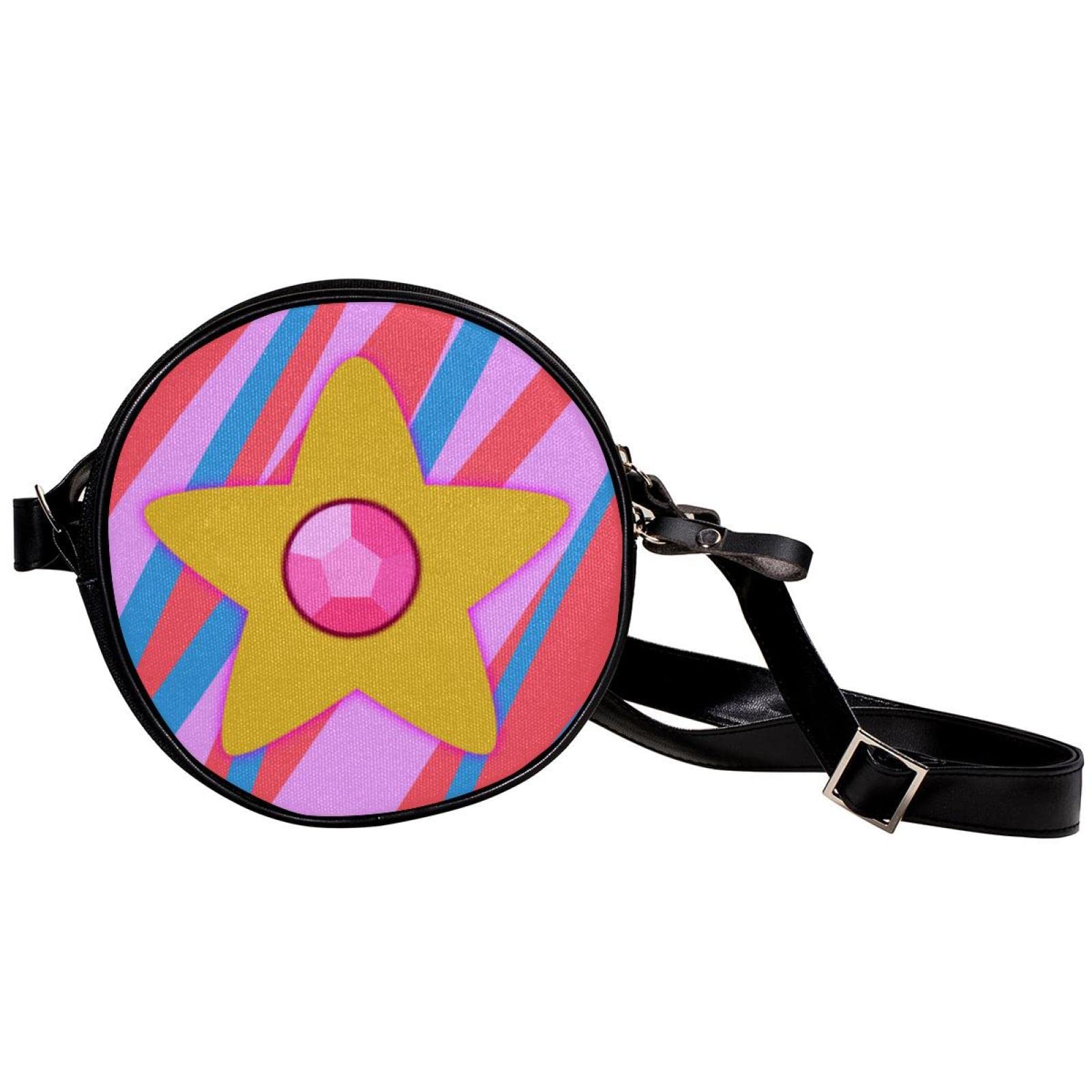 Small Crossbody Bags for Women,Round Shoulder Bag Purse,abstract star pattern,Cellphone Bags Handbags