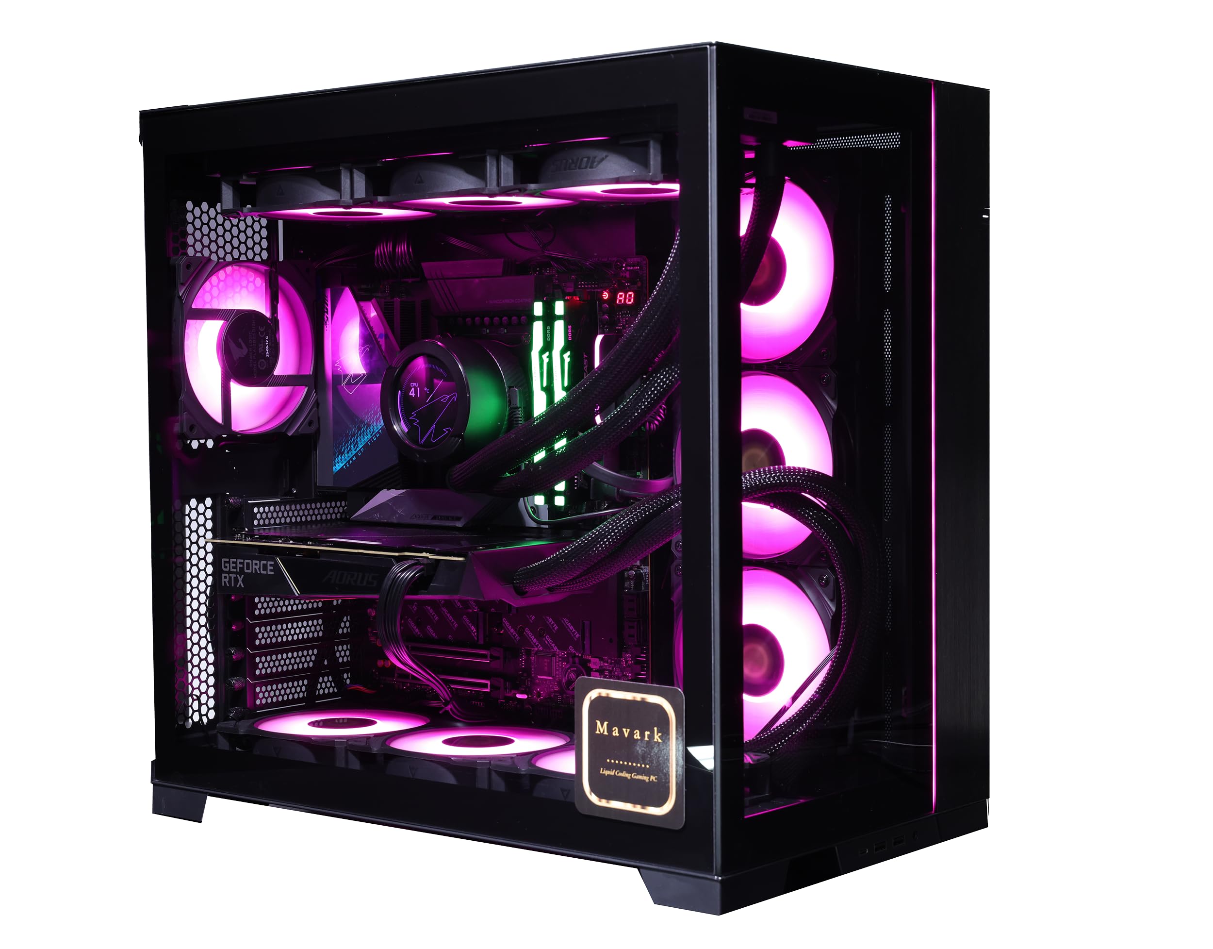 Mavark New o11D Evo 4K Liquid Cool Gaming Desktop PC 128GB RAM 13th Gen i9-13900K 5.8GHz RTX 4090 OC Ray tracing DLSS 2.4" IPS Display Read Out (2TB SSD|128GB RAM) Win 11 Pro