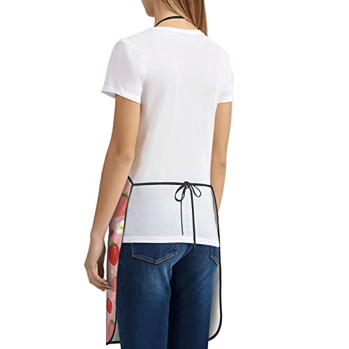 Strawberry Daydream Aprons For Women Men Waterproof Bib Apron Chef Aprons For Kitchen Cooking Baking Bbq Gardening