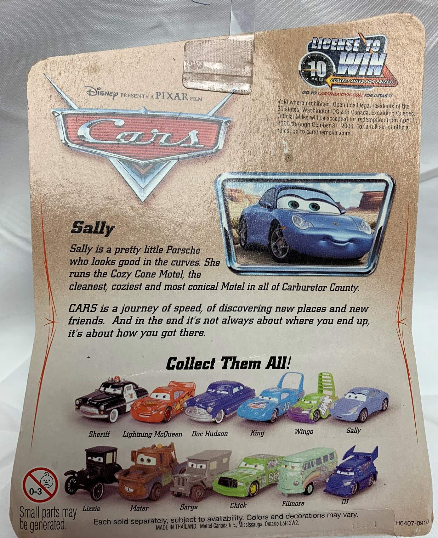 Mattel Disney Pixar Cars Series 1 Original Sally 1:55 Scale Die Cast Car