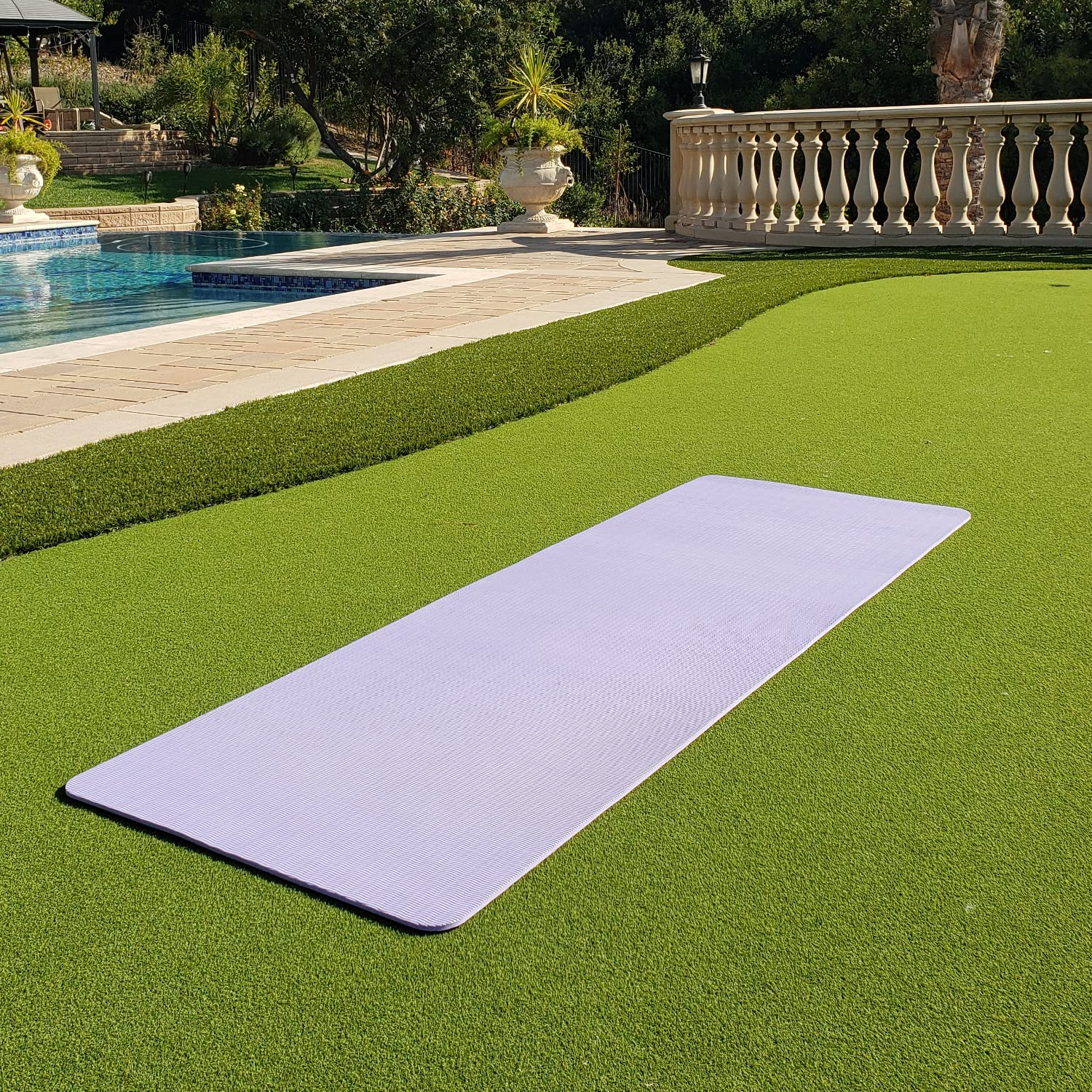 POCO DIVO Premium TPE Yoga Mat, All-purpose Floor Exercise Mats, Pilate Fitness Workout Protection, 6mm Reversible Durable Elasticity Thick Foam Flooring, Violet Verbena