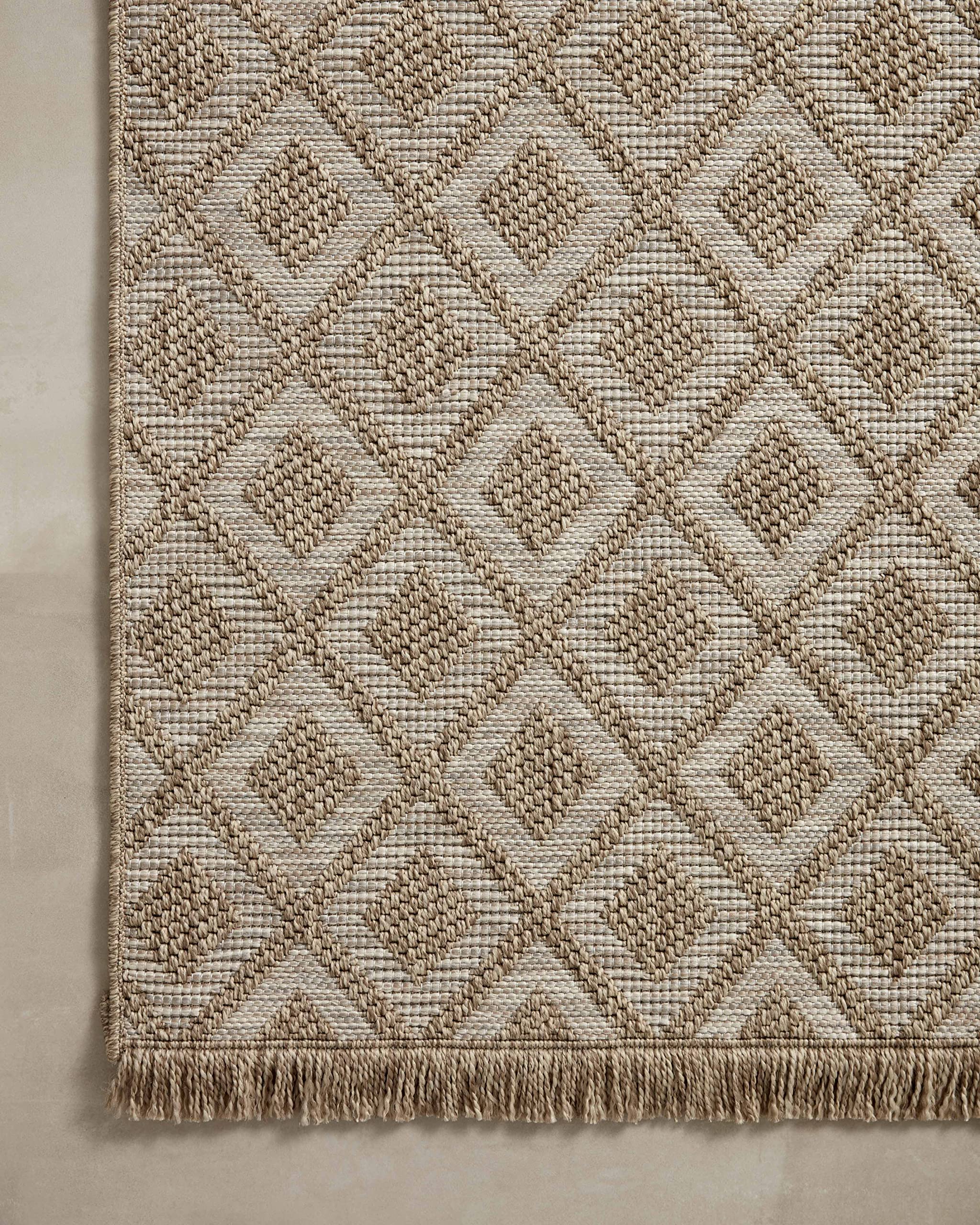 Loloi II Dawn Collection Indoor/Outdoor DAW-07 Light Brown 8'-10" x 12'-2" Area Rug