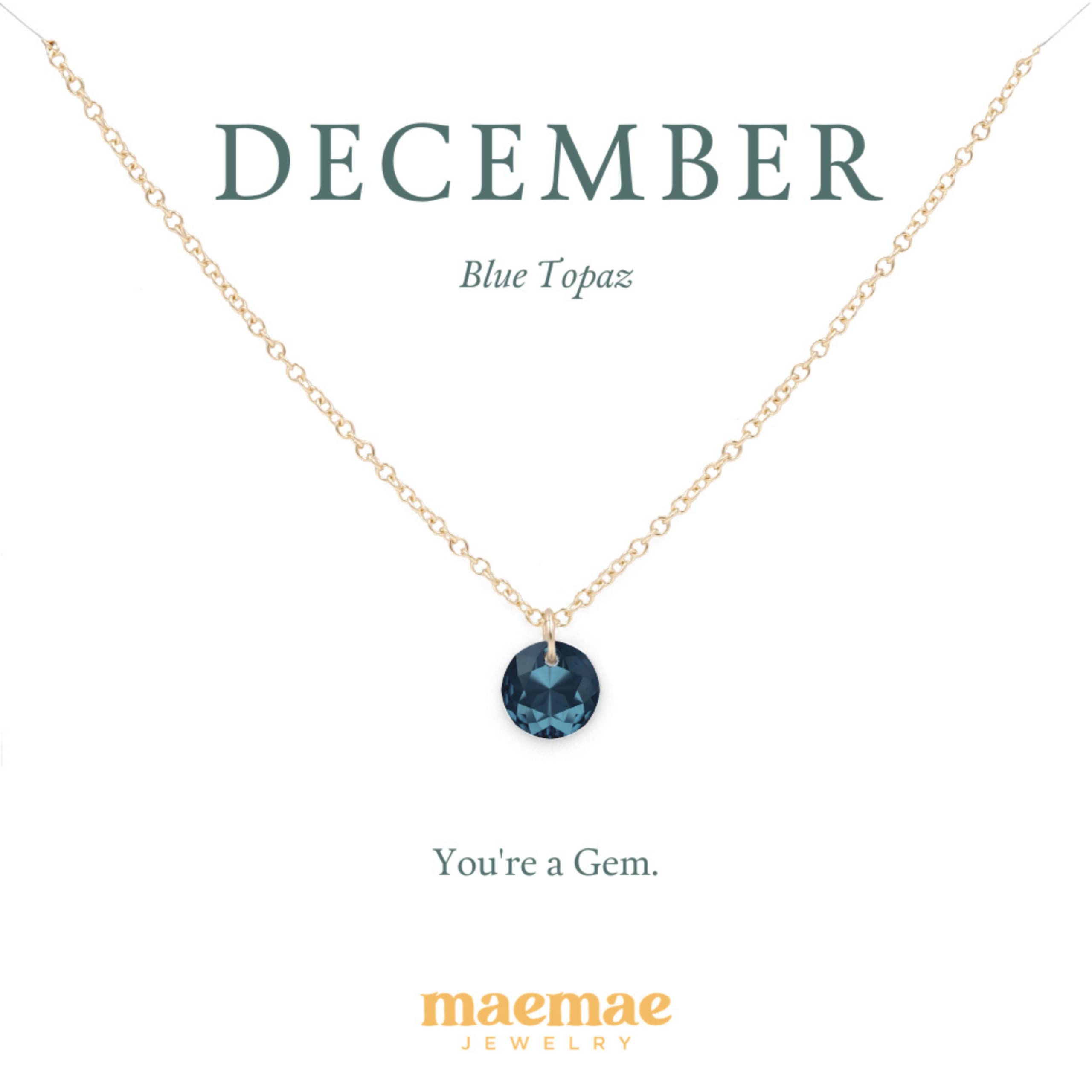MaeMae February Birthstone Crystal Necklace, Amethyst Man-Made Crystal Gemstone, 14k Gold-Filled Chain 16β-18β