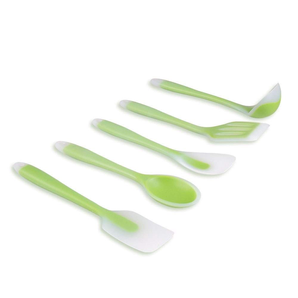 LMMDP Food Grade Silicone Cooking Tools Accessories Heat-Resistant Kitchen Utensil Set Non-Stick Spatula Ladle Spoon