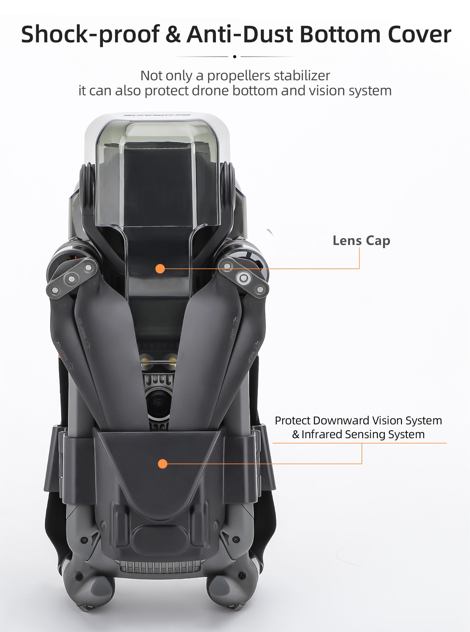 Mavic 3 Pro Prop Holder Propeller Fixator Stabilizer Bottom Cover Protector For DJI Mavic 3/3 Pro / 3 Classic Drone (Black)