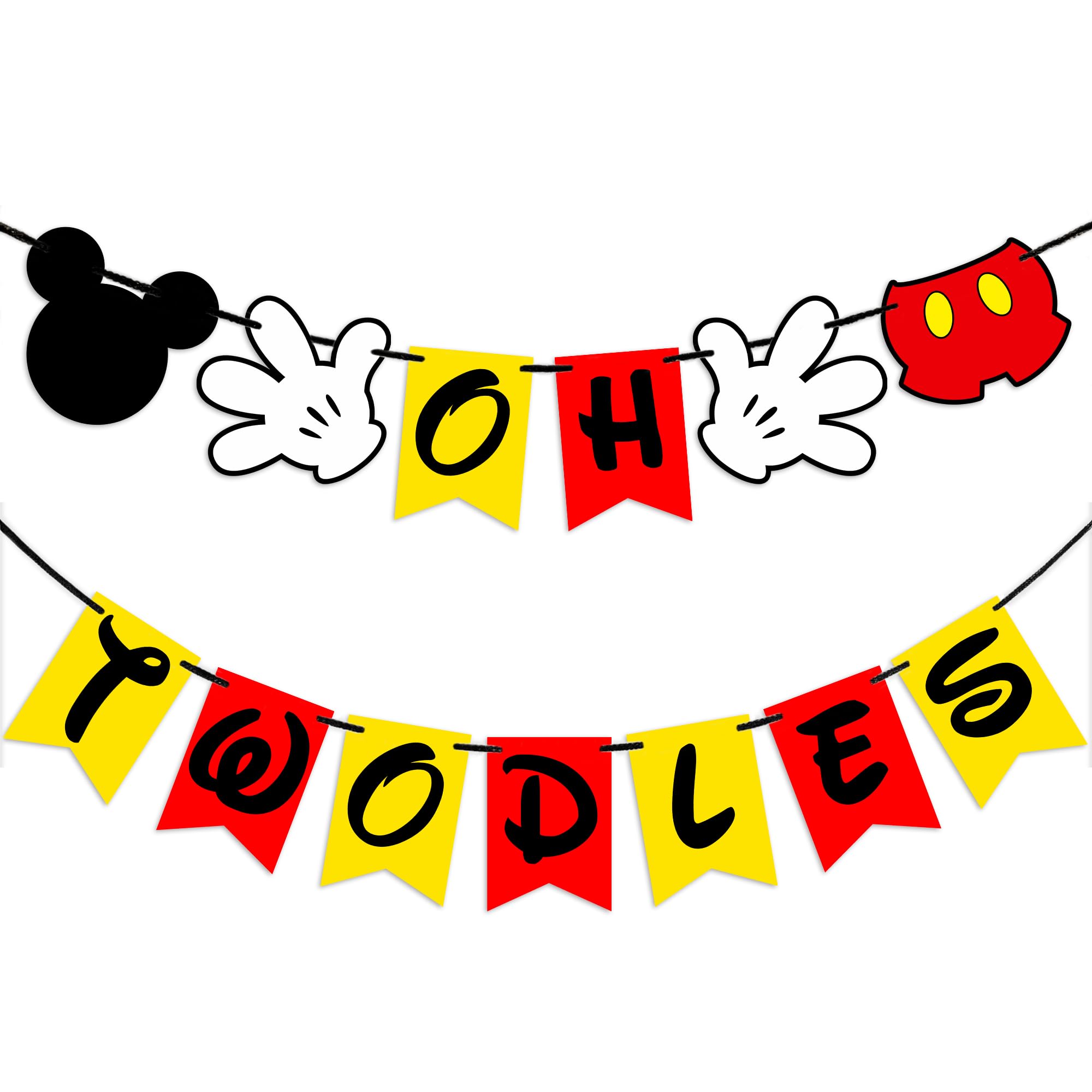 Oh Twodles Banner for Mouse Birthday Party Decorations 2nd Birthday Decorations Banner Oh Twodles Birthday Party Supplies Boy
