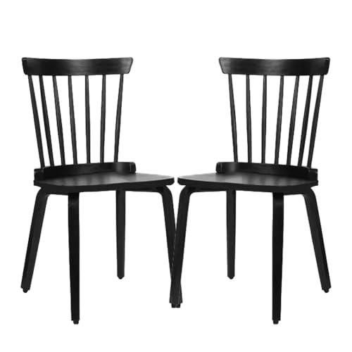 loniko DJWSY01 Dining Chairs, 2PCS, Black