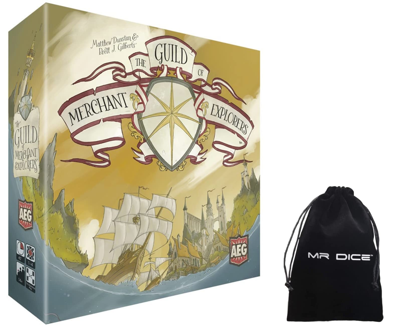 The Guild of Merchant Explorers Board Game Expansion Bundle with Drawstring Bag