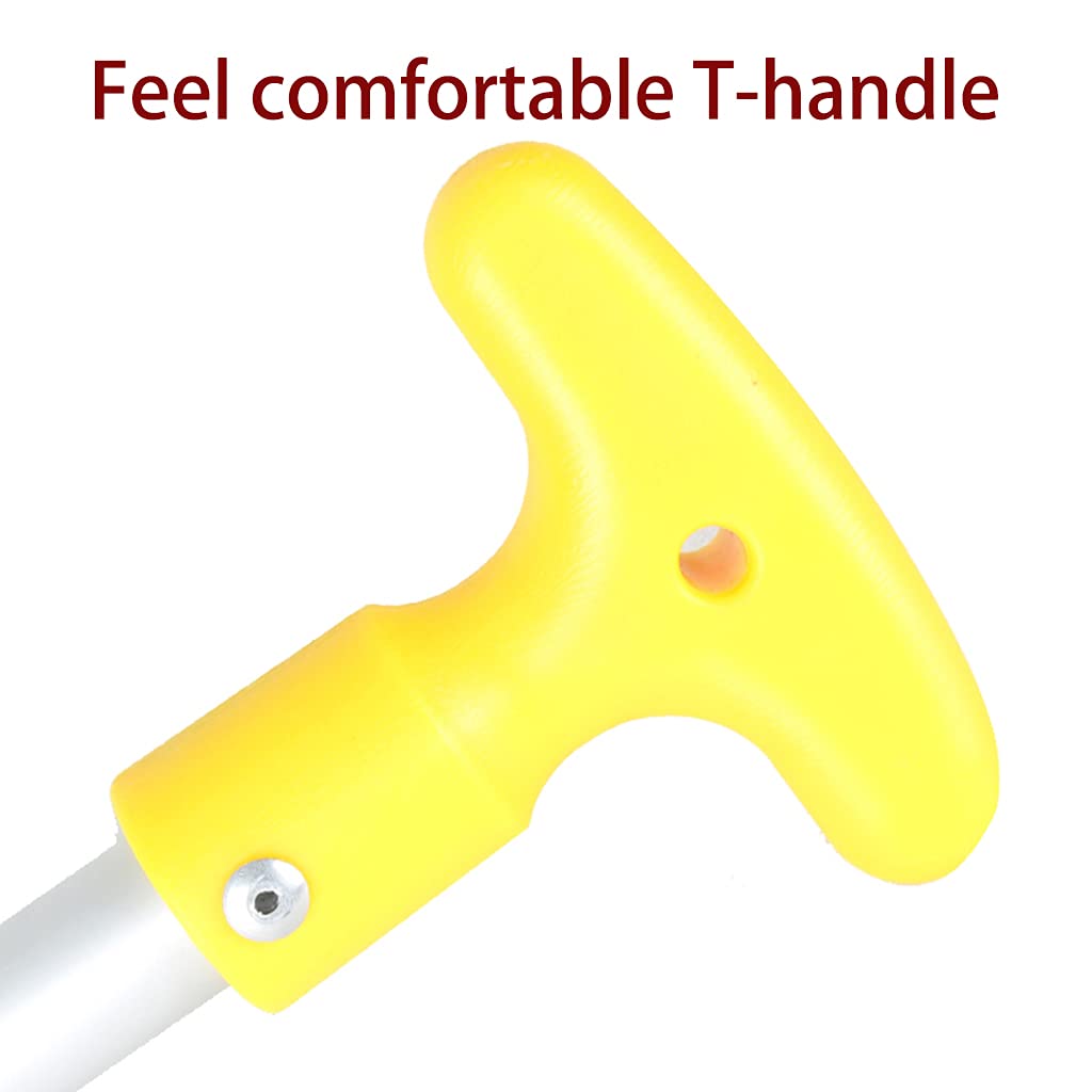 Peiiwdc Boat Paddle, Marine Boat Kayak Raft Telescopic 21''- 42'' Paddle Black/Red/Yellow Boat Paddle Collapsible Oar No Direction Limit
