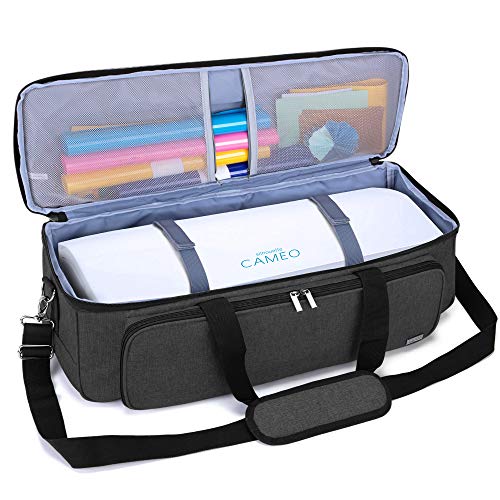 LUXJA Bag for Die Cut Machines (Compatible with Cameo 3 and 4, Cricut Explore Air 2 and Maker), Black
