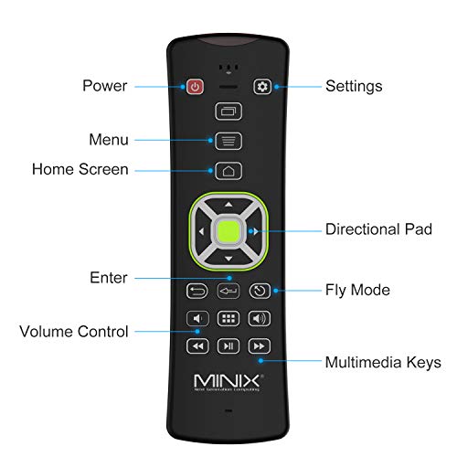 MINIX NEO A2 Lite Backlit, QWERTY Keyboard for Android and Six-Axis Gyroscope Remote. Sold Directly by MINIX Technology Limited.