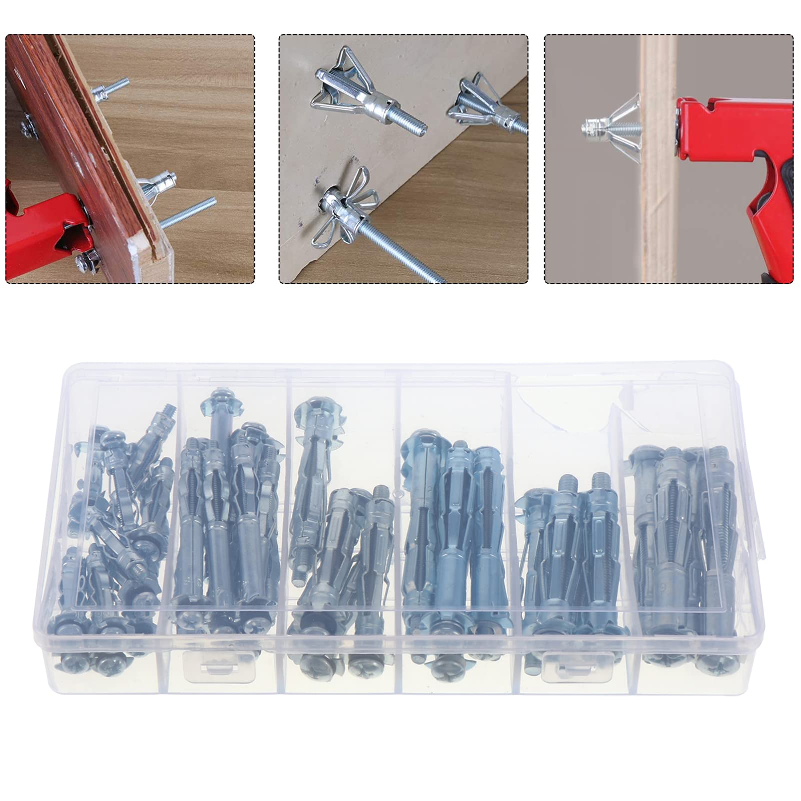VILLCASE 42 Pcs 1 Expansion Bolt Professional Anchor Bolts Useful Fixing Anchors Multipurpose Fixing Bolts Anchor Screws Wall Connectors Ground Screw Durable Nut Sleeves Major Galvanized