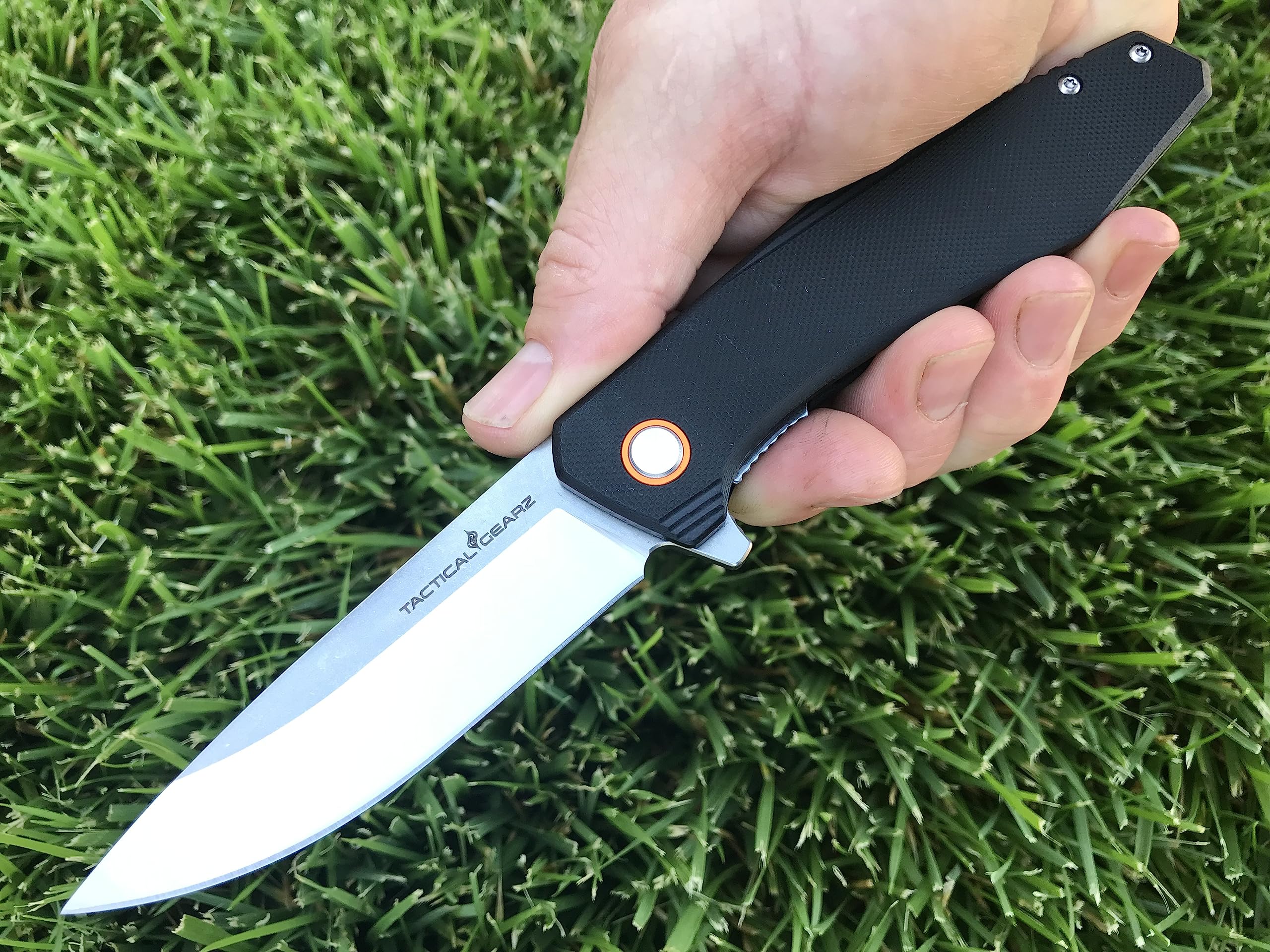TACTICAL GEARZ G10 Pocket Knife! TG Zera, G10 Handle! Razor Sharp D2 Steel Blade! Includes Sheath!