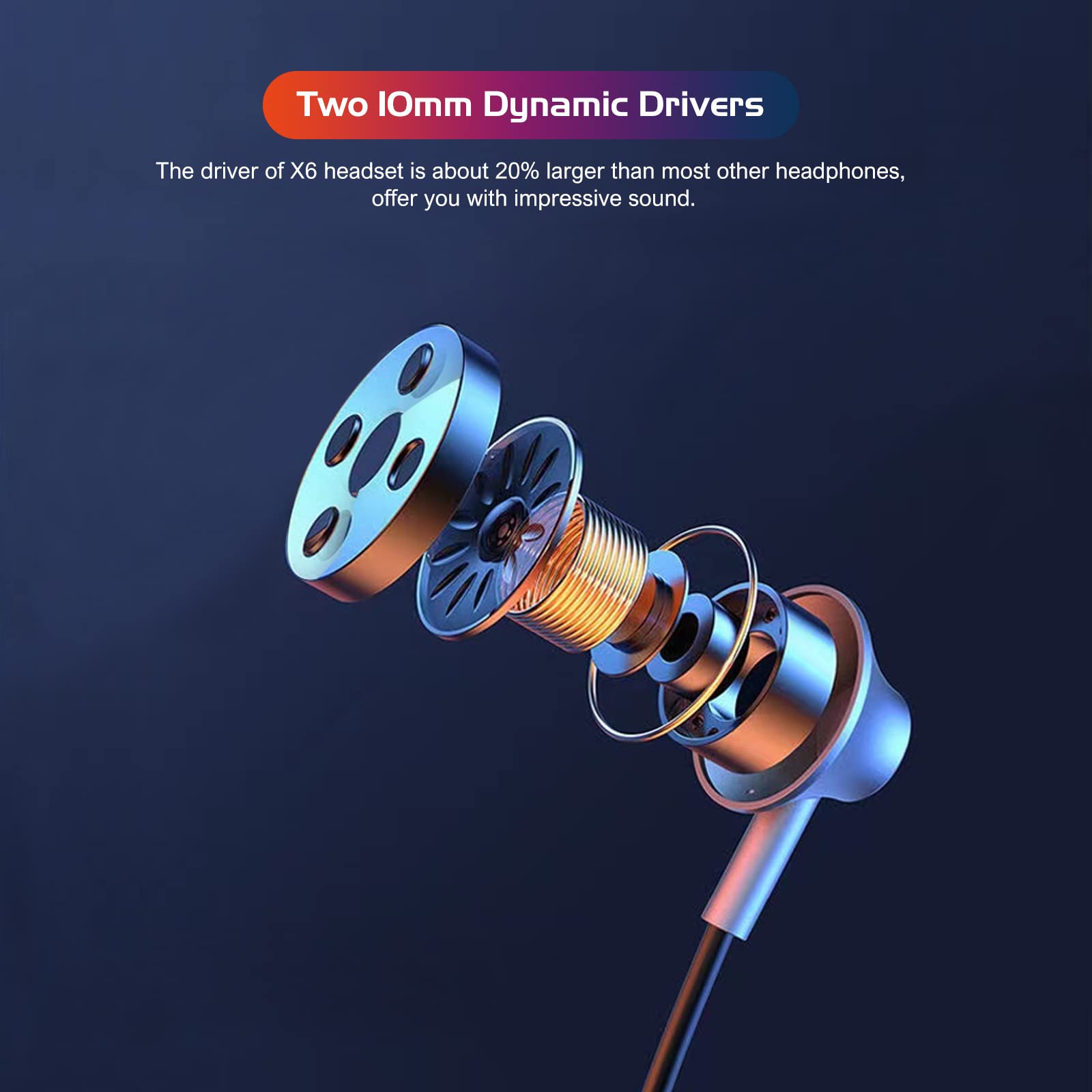 Long Battery Life neckband bluetooth headphones, X8 (150H Playtime) & X6 (100H Playtime),LED Power Display,in Ear Wireless Headset with Noise Cancelling Microphone, USB-C Fast Charging Stereo Earbuds