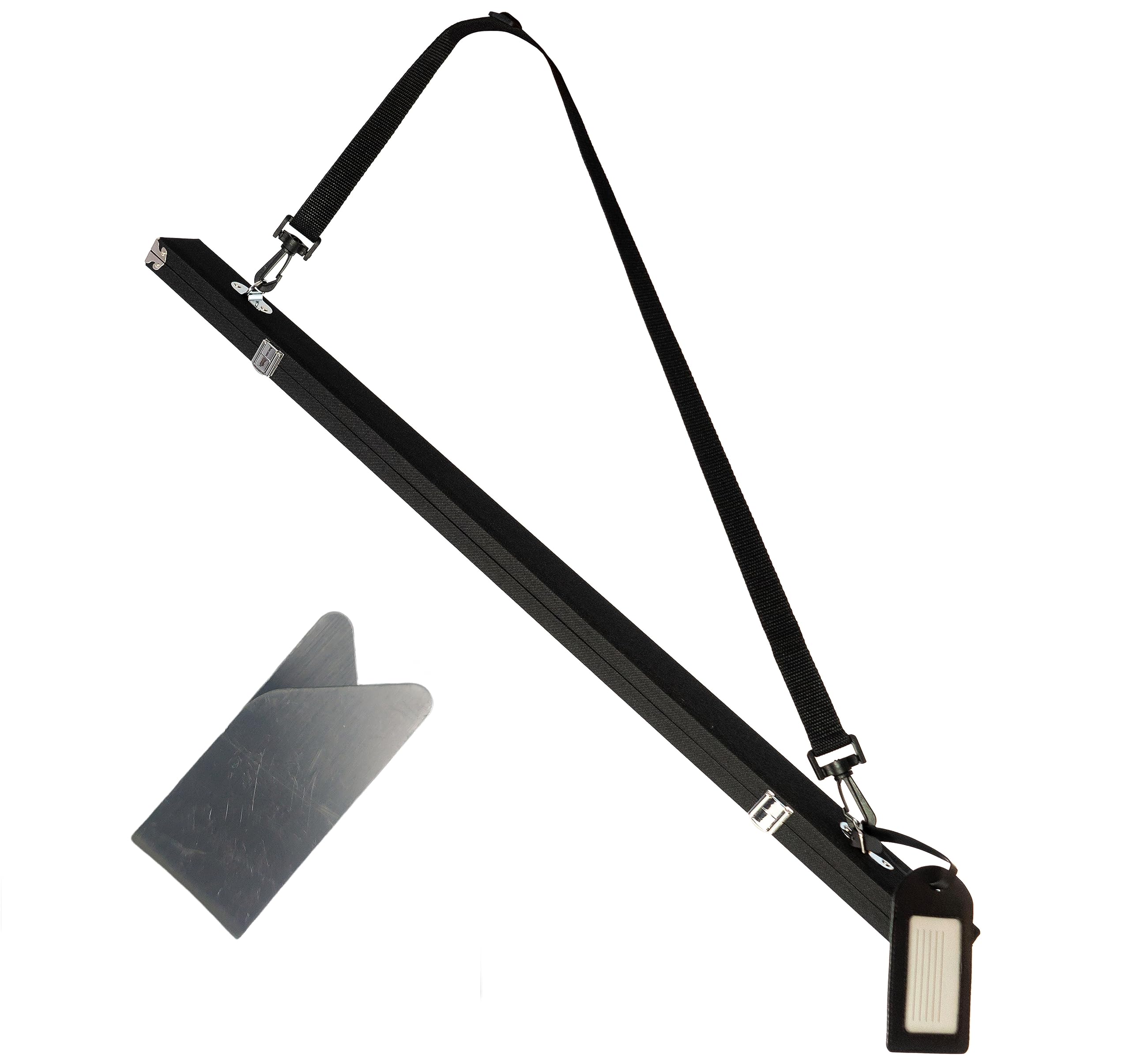 Smith & Basil Cello Bow Case - Fits One 4/4 Violin, Cello or Viola Bow - Hard Outer Shell with Premium Internal Velvet Padding - Shoulder Strap, Name Tag and Music Sheet Clip Included