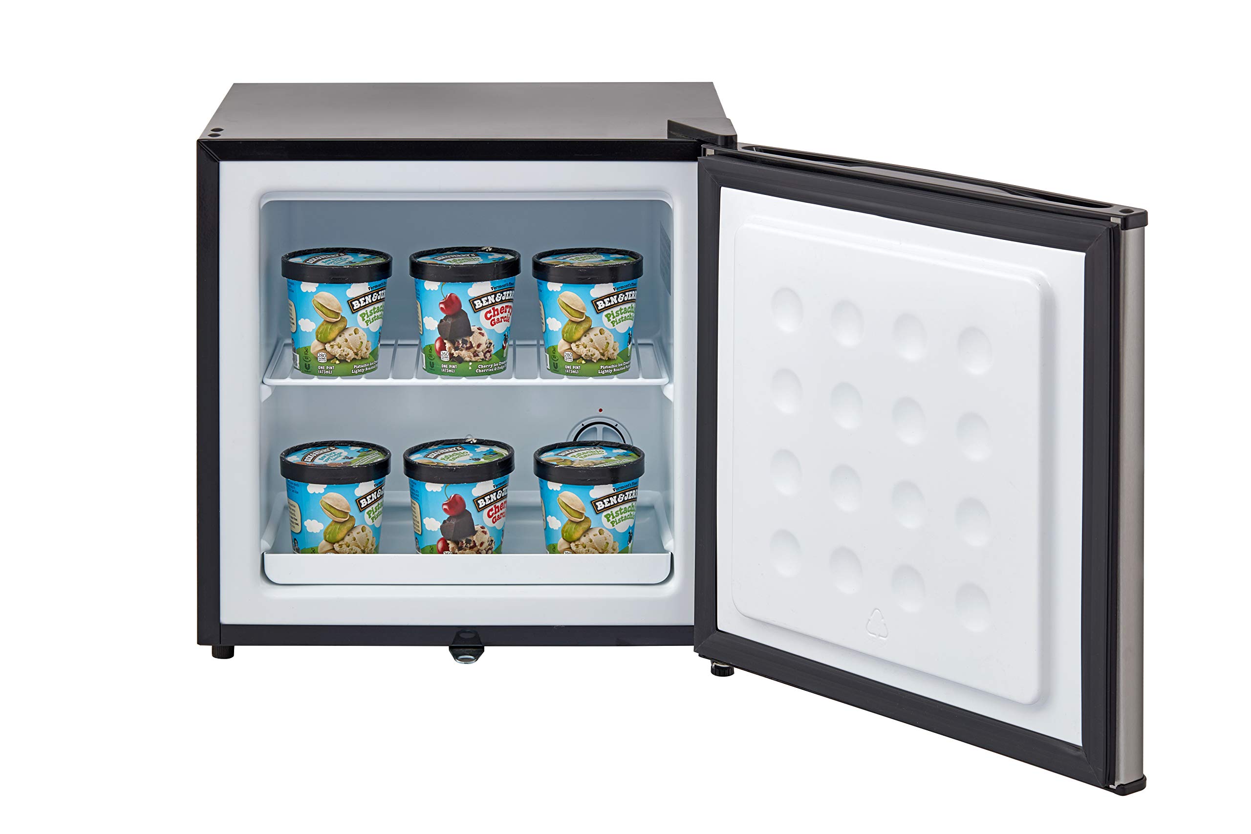 Midea MRU01M3ASL Freezer, 1.1 Cubic Feet, Stainless Steel, 30 Pounds