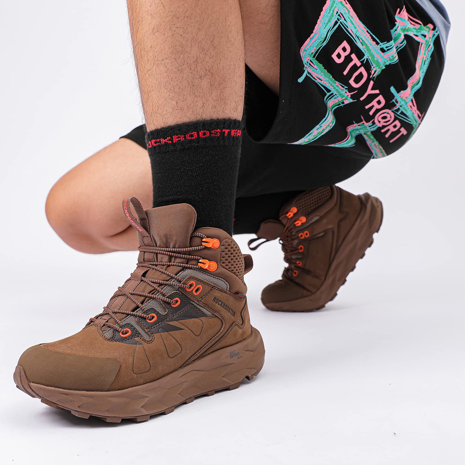 ROCKROOSTER Farmington Waterproof Hiking Boots for Men, Anti-Fatigue Leather Shoes (OC21031 US 9.5)