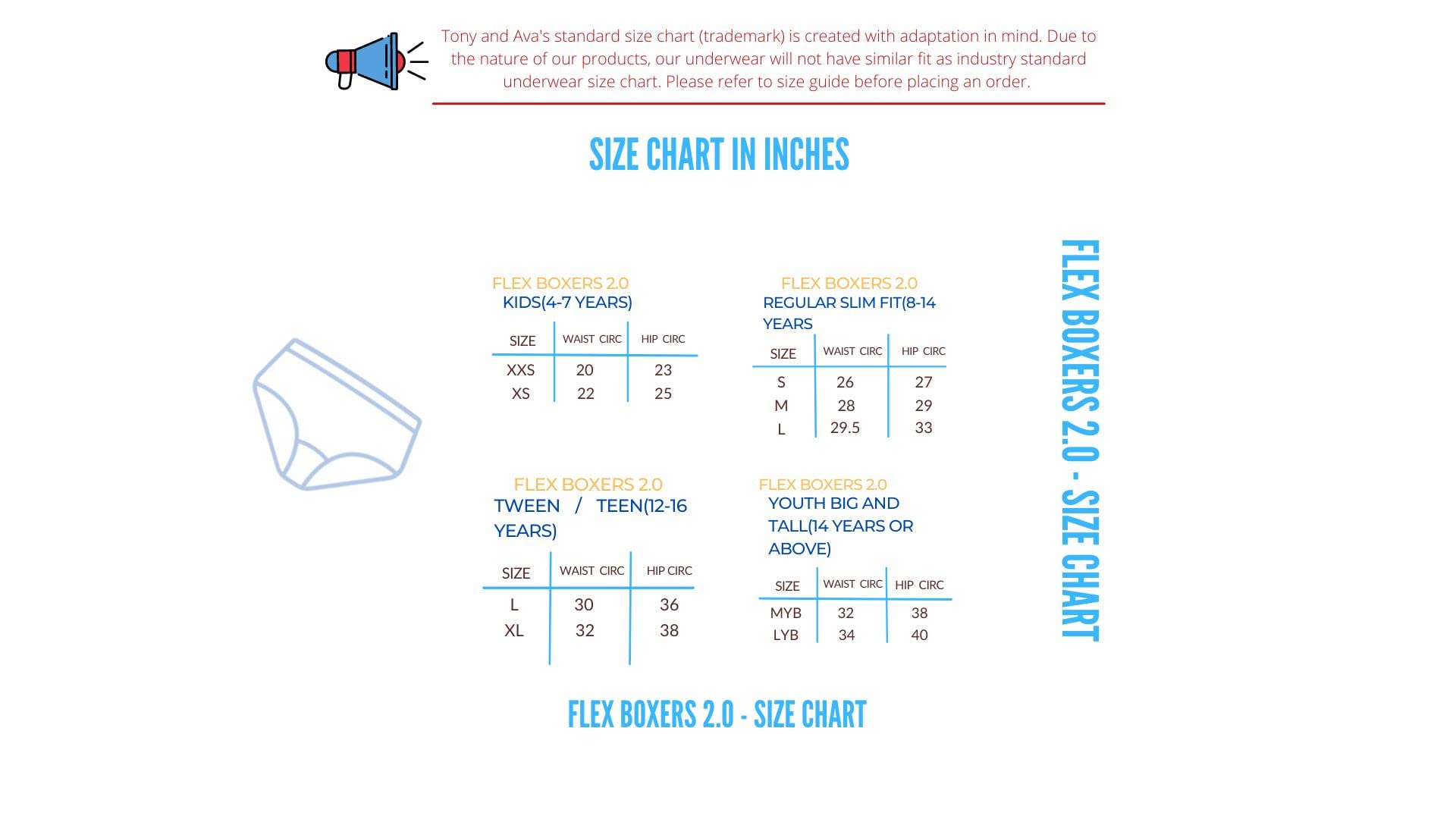 Tony & Ava Potty Training Underwear for Boys, Moderate Incontinence Boxer for Teens, Highly Absorbent Material | Soft and Comfortable -Pack of 1 (Medium, Gray)