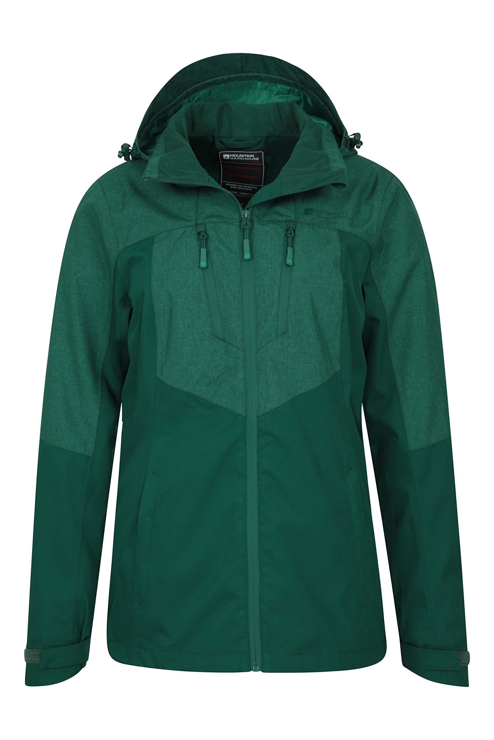 Mountain Warehouse Trail Extreme Womens Rain Jacket - Outdoors, Walks Khaki 16