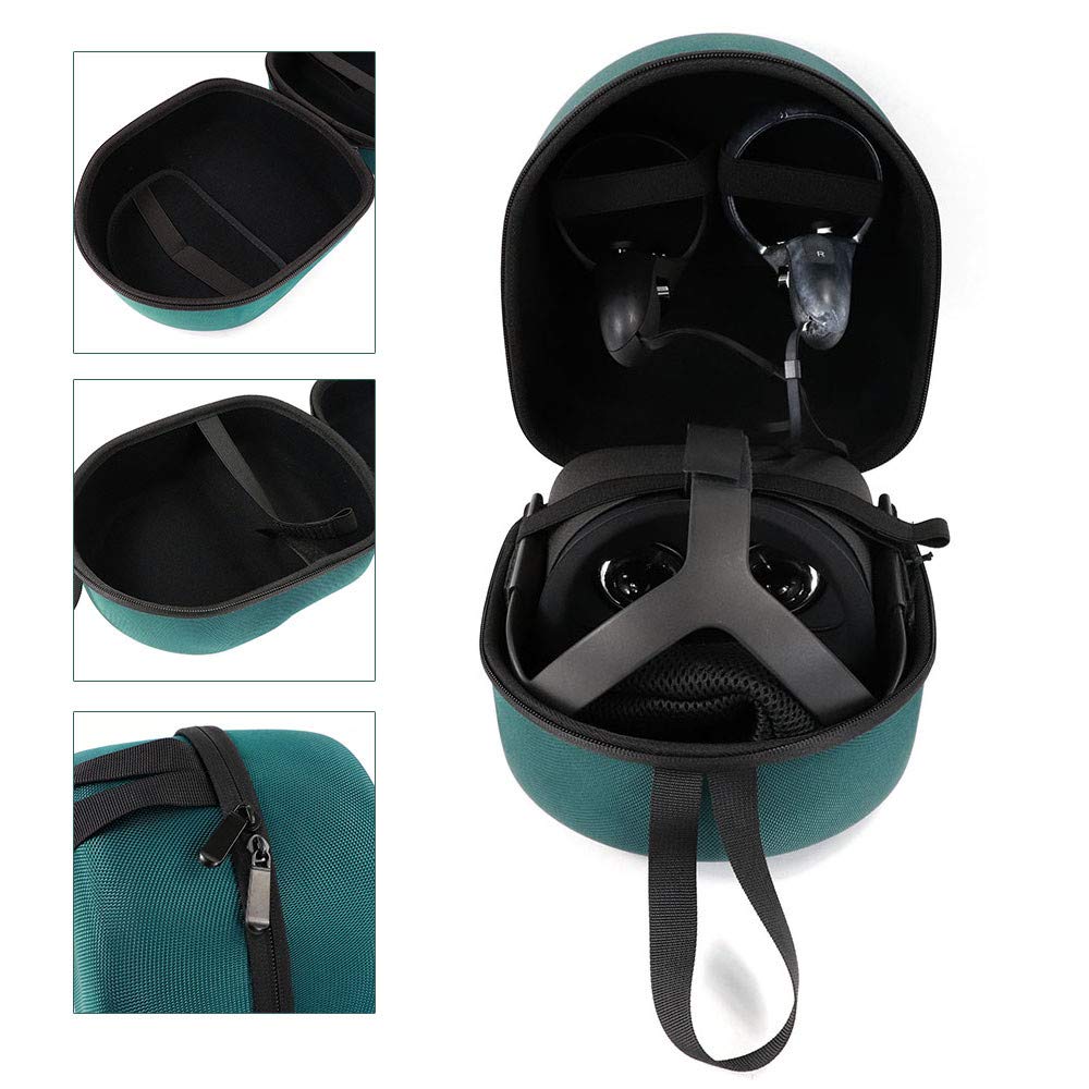 MASiKEN Hard EVA Case for Oculus Quest All-in-one VR Gaming Headset, Oculus Quest Travel Carrying Case (Green)