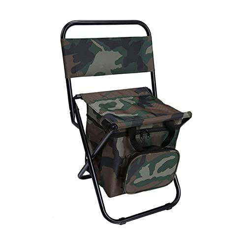 SMKOOP Portable Outdoor Folding Fishing Chair with Storage Bag with Back Insulation Function 3-in-1 Leisure Camping Fishing Chair