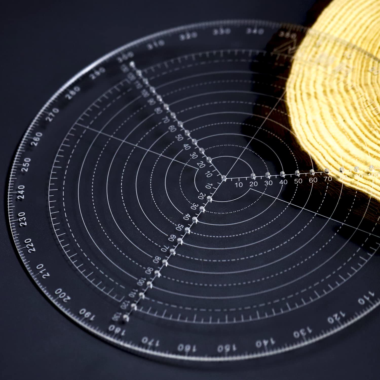 Round Circle Center Finder Compass Tool 300mm/11.8 Inch for Wood Turners Bowls Lathe Work Clear Acrylic for Handicrafts Handmade DIY Furniture Making