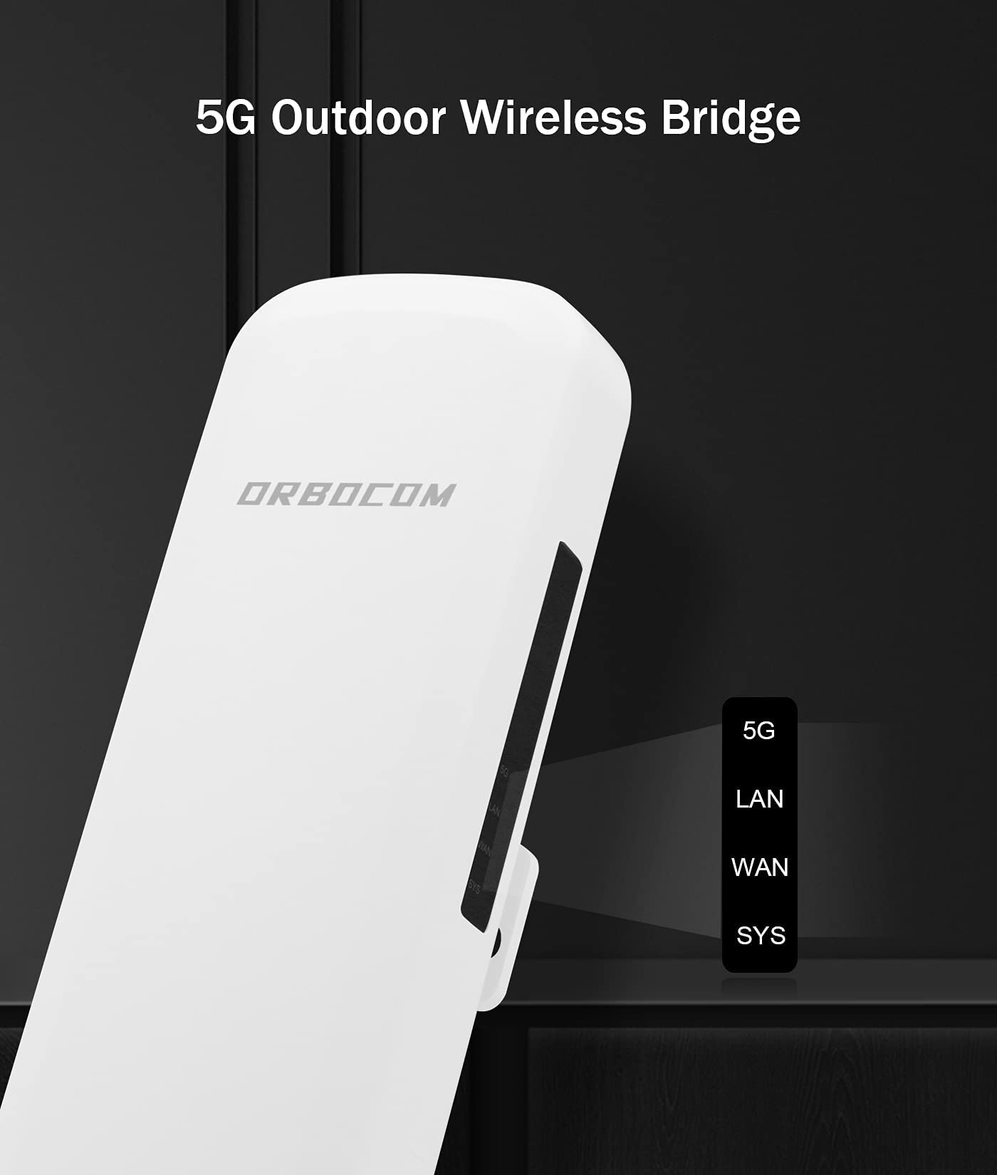 Wireless Bridge Point to Point for 5KM Remote Transmission, 5G WiFi Bridge 900Mbps Outdoor CPE PtP & PtMP with 15dBi High-Gain Antenna & 1000M Ethernet Port 48V PoE, Support 50+ Client Devices, 2 Pack