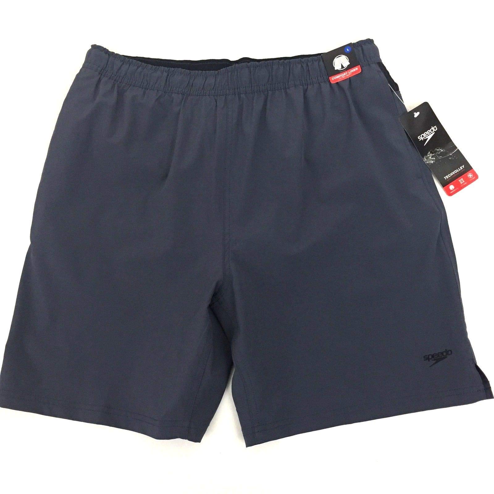 Men's Speedo Volley Swim Short, Variety (M, Grey)