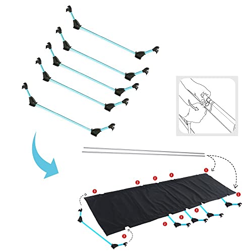 Outdoor Portable Folding Bed Single Person Camping Cot 330LB Bearing Weight Compact for Outdoor Picnic Camping Hiking