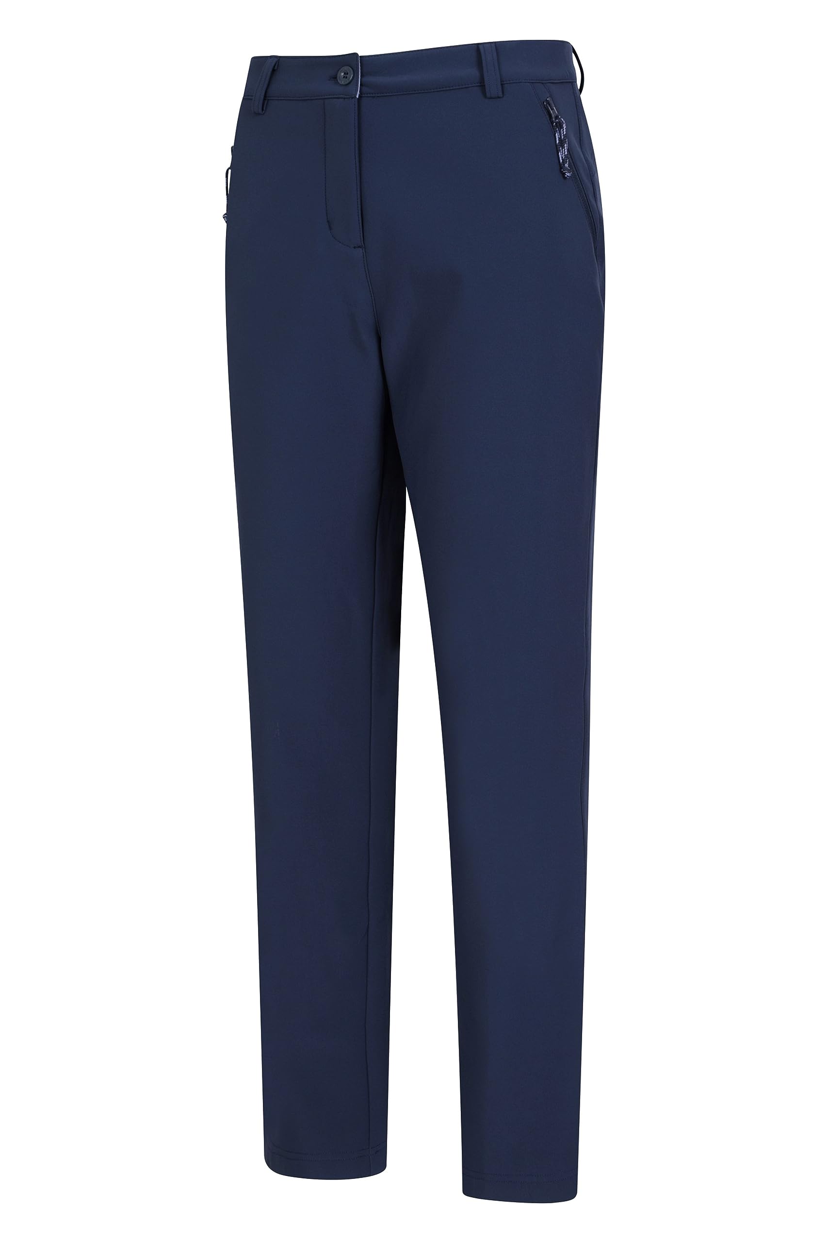 Mountain Warehouse Vermont Womens Softshell Pants - Soft Fleece Lined Black 16