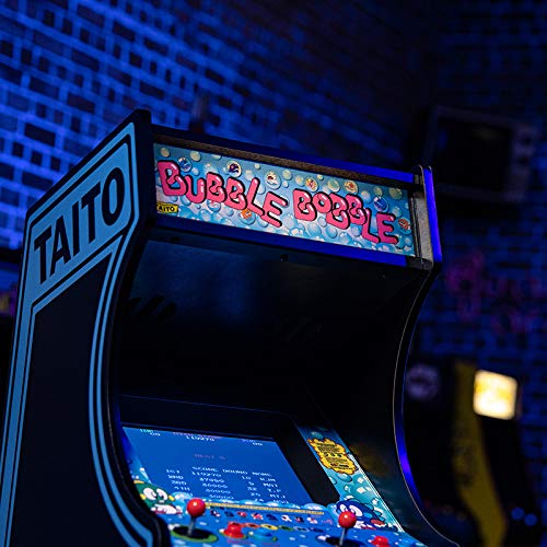 Numskull Quarter Arcades Bubble Bobble Collector's Edition Mini Arcade - 1/4 Scale Authentic Wooden Replica, Original ROM, Rechargeable Battery & 3W Speakers for Retro Enthusiasts