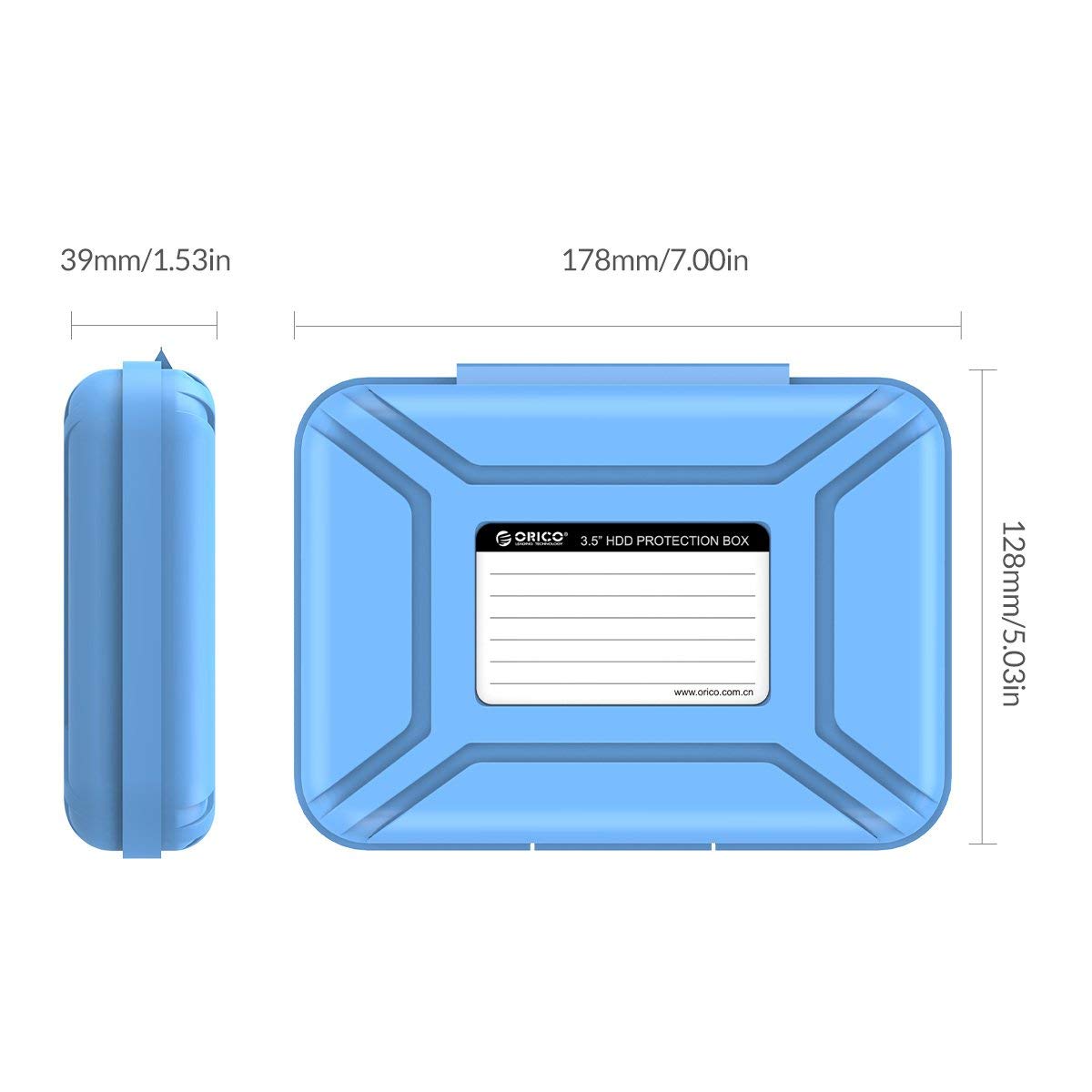 ORICO Hard Drive Case 3.5 inch HDD Storage Protective Bag Anti-Static and Shockproof External Hard Drive Suit for WD,Seagate,Toshiba-PHXBL