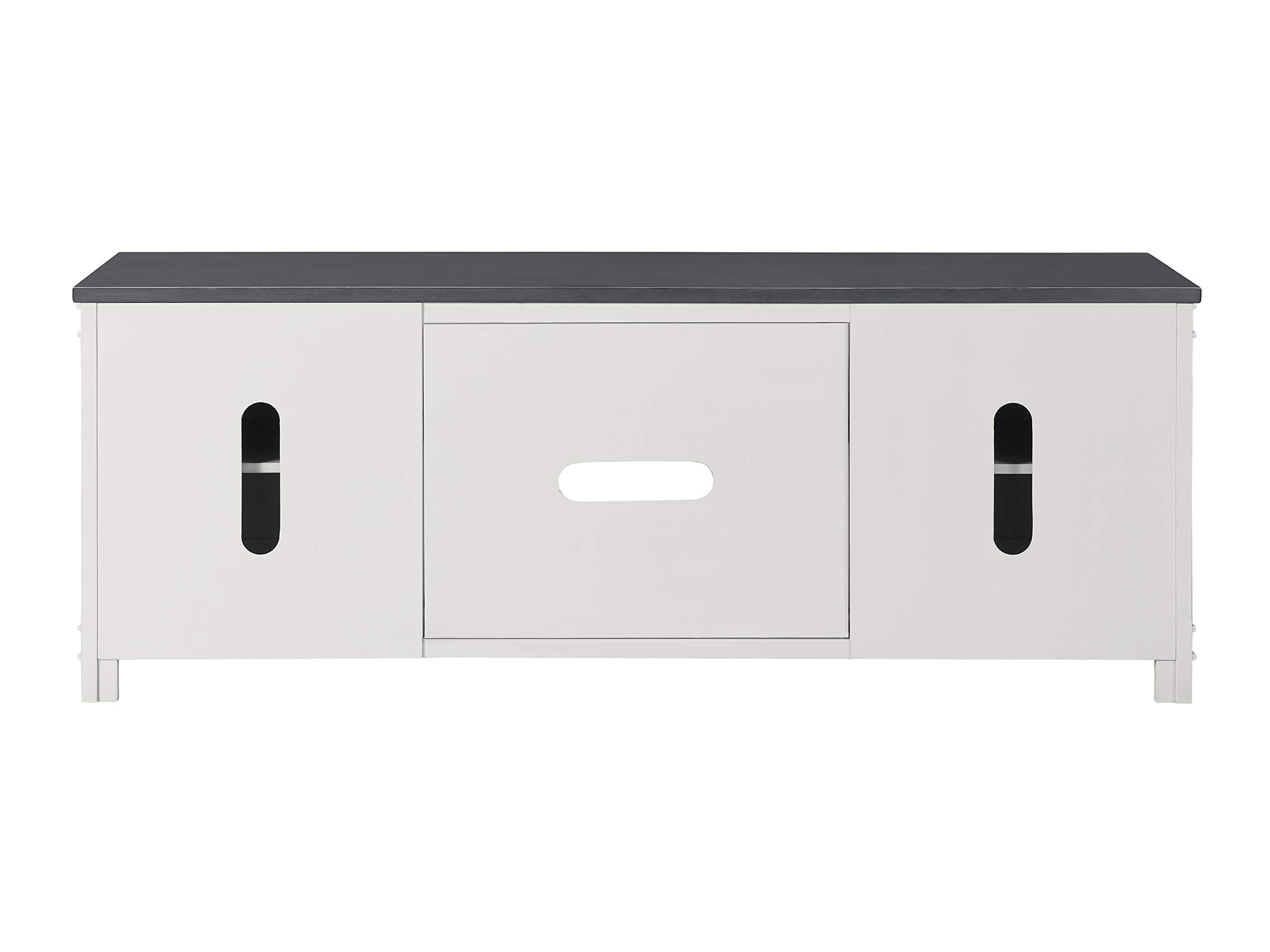 Martin Svensson Home Del Mar 70" Infrared TV Stand with Fireplace, White and Grey