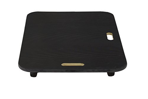 Vestil FWD-2436-3R Fiberwood Dolly with 3" Rubber Casters, 600 lbs Capacity, 35-1/2" Length x 23-5/8 Width x 4-11/16" Height Deck , Black