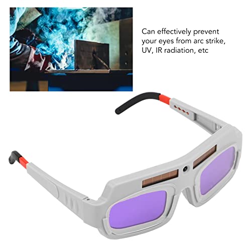 Sougan Welding Glasses, Auto Darkening Welding Goggles Solar Powered Eyes Safety Protective Lens Glasses Welder Glasses Welding Mask PC Glasses for Professional Eye Protection