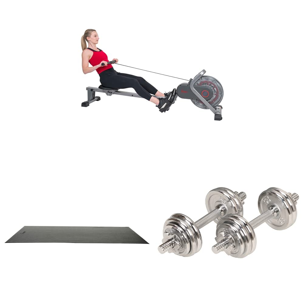 Sunny Health & Fitness Air Fan Rowing Machine Ergometer - SF-RW520050