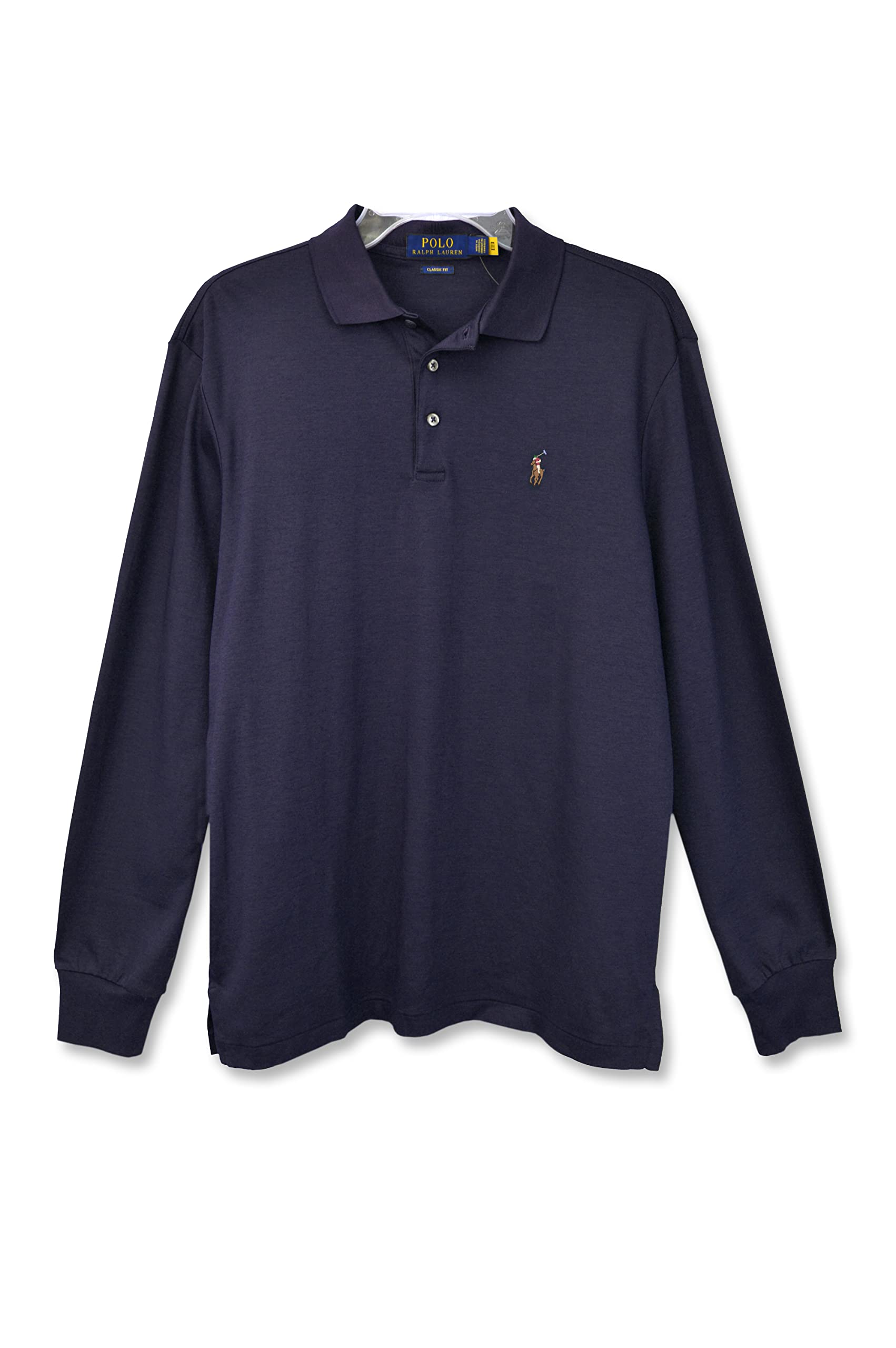Polo Ralph Lauren Classic Fit Long Sleeve Soft Touch Polo (XX-Large, French Navy)