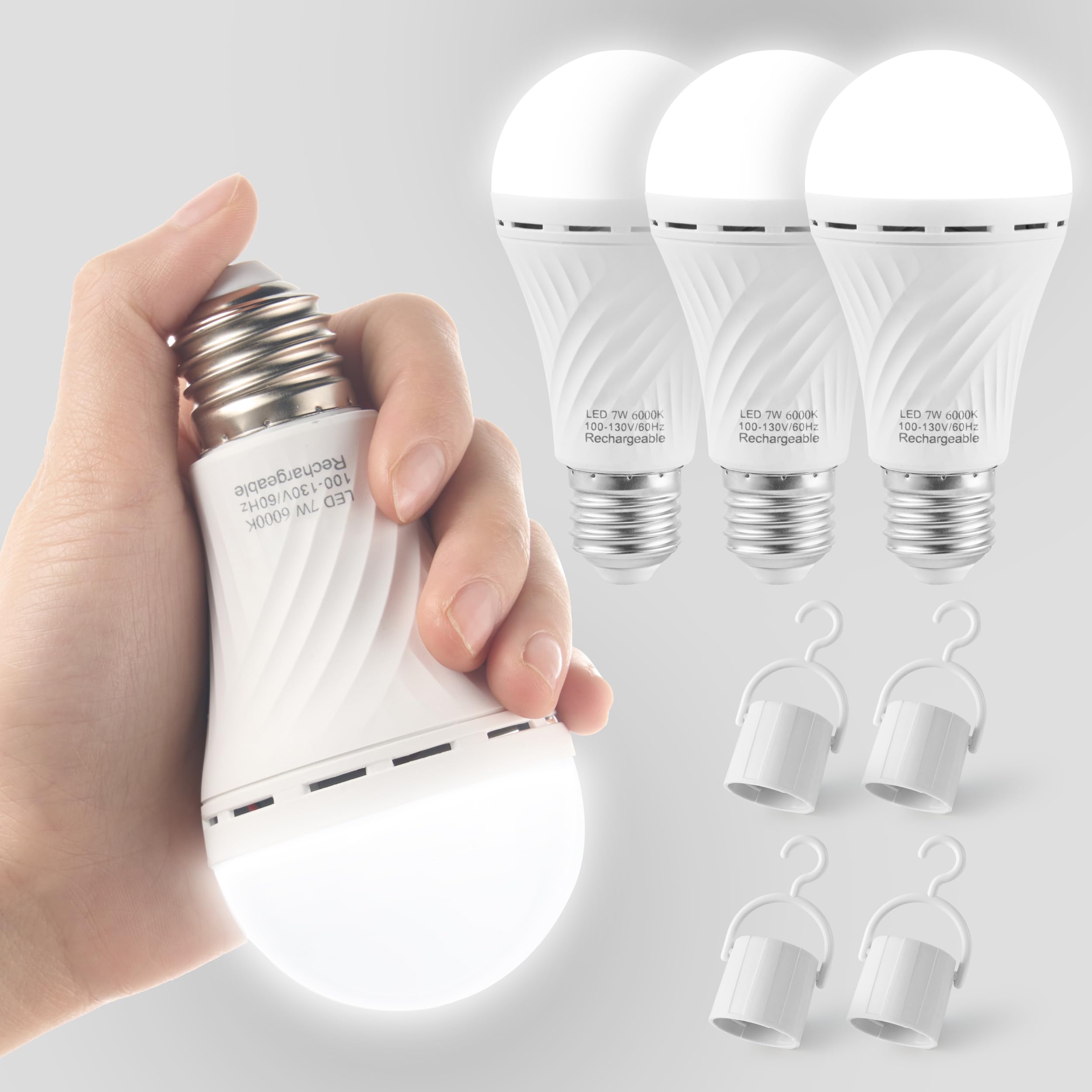 Percompile PAR20 LED Light Bulbs, 50W Halogen Equivalent, Recessed Light Bulbs, Flood Lights Indoor, Non Dimmable, 6000K Daylight White 7W 850Lumen