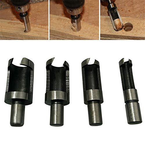 TOOLSTAR Plug Cutter/Wood Dowel Maker,8PCS Set Wood Plug Cutter Tenon Cutter Drill Bits Set Straight and Tapered Taper for Wood Set Trend Metric 6mm 10mm 13mm 16mm
