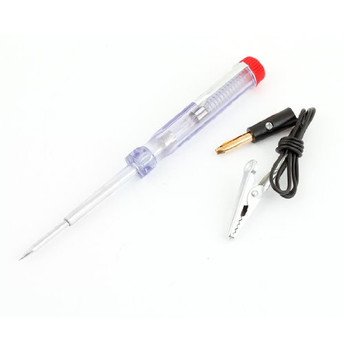 uxcellÂŽ DC 6V 12V 24V Circuit Voltage Tester Pen Alligator Clip Plastic Handle