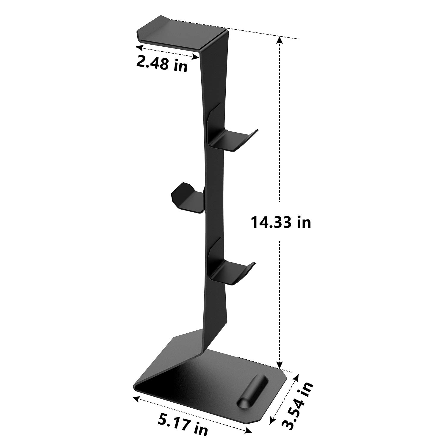 MiiKARE Controller Holder 6 Tiers with Headphone Holder, Adjustable Gaming Controller Headset Stand, Game Controller Stand for All Xbox PS4 PS5 Switch Pro Crontroller Gaming Accessories - Black2